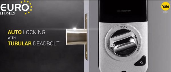 KHÓA ĐIỆN TỬ YALE YDD424+ RIMLOCK VÂN TAY, MÃ SỐ, YALE LINK