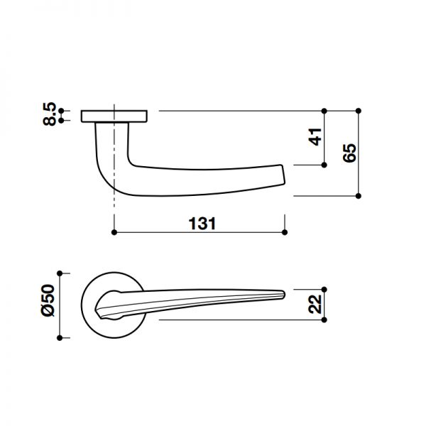 KHÓA CỬA HAFELE 901.99.570 DÒNG DESIGN KAWAJUN
