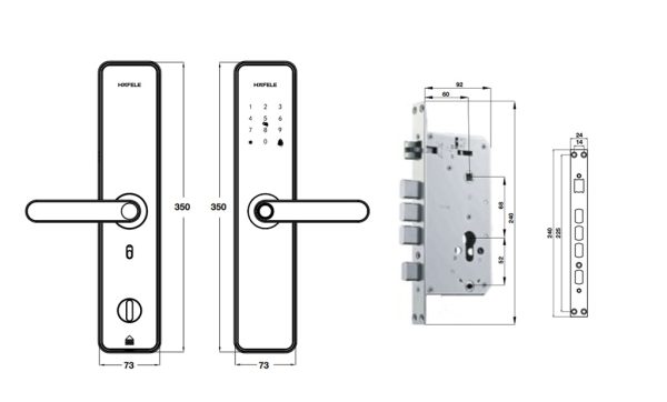 KHÓA ĐIỆN TỬ HAFELE AL2401 912.20.693 VỚI 4 CÁCH MỞ KHÓA